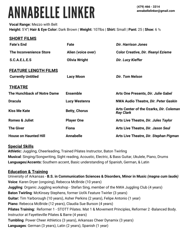 Acting – Annabelle Linker